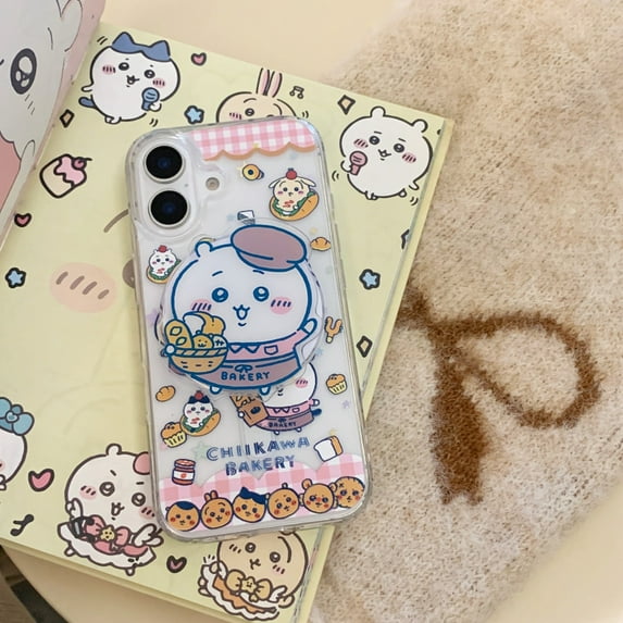 Cute Cartoon C-Chiikawa Hachiware Usagi Magnetic Stand Holder Case For iPhone 16 17 15 14 13 12 ...