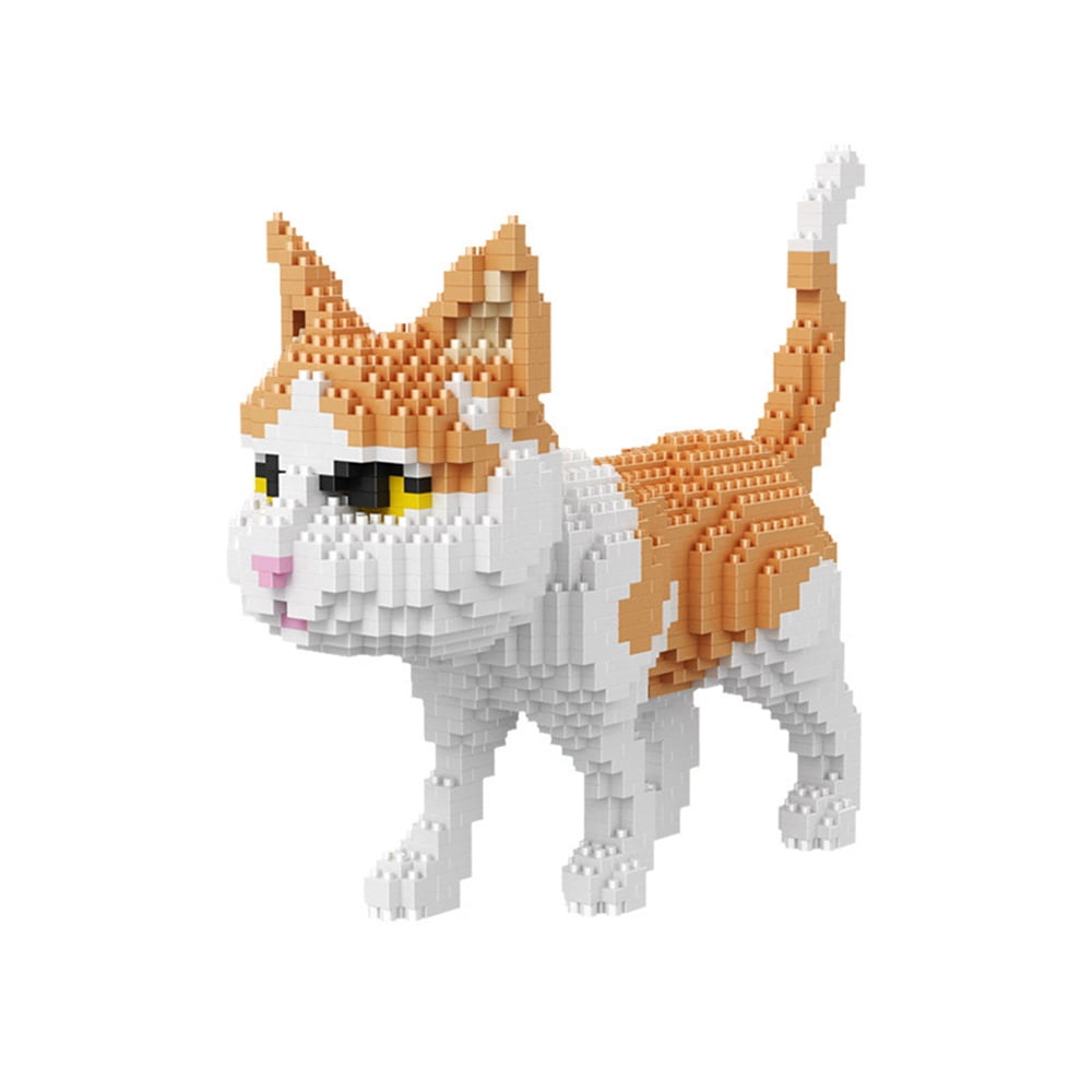 Cute Cartoon Cat Building Blocks Diamond bricks black cat Model ...