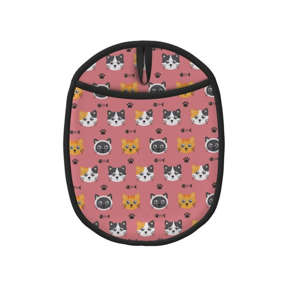 Cute Cartoon Cat Fishbone Pot Holders for Kitchen - Heat Resistant Oven ...