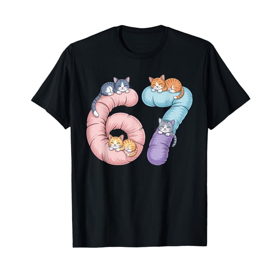 Cute Cartoon Cat Meme Design T-Shirt for Fun and Cheerful Everyday Wear ...