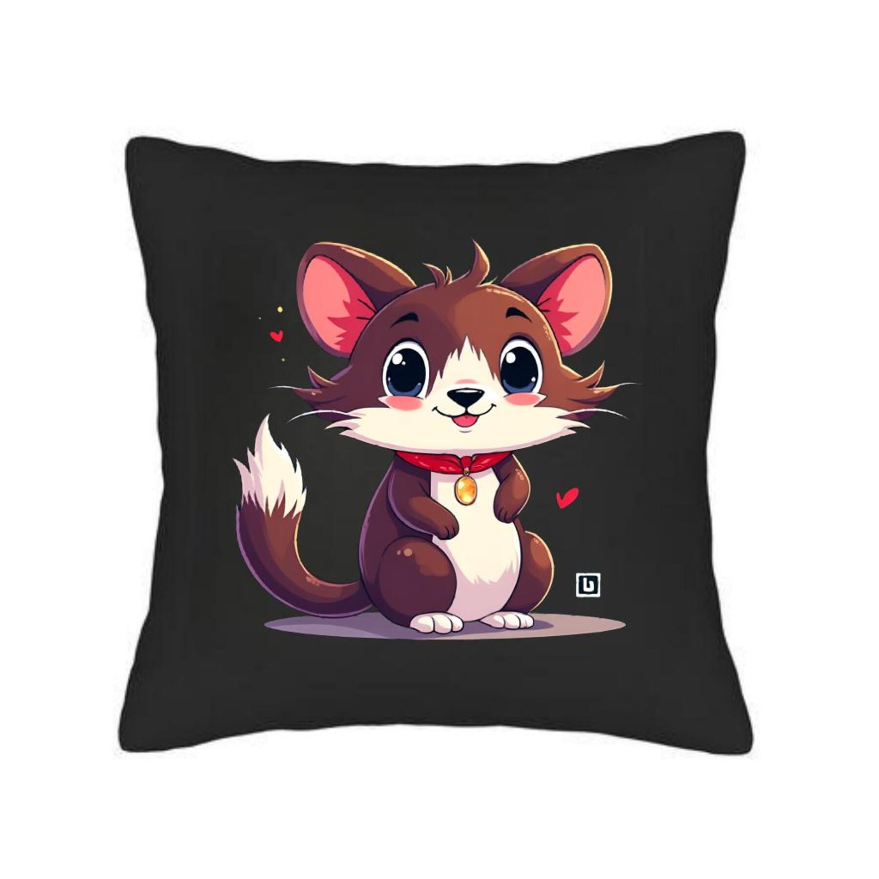 Cute Cartoon Cat Throw Pillow Covers 18x18 Set of 2 - Fluffy Tail ...