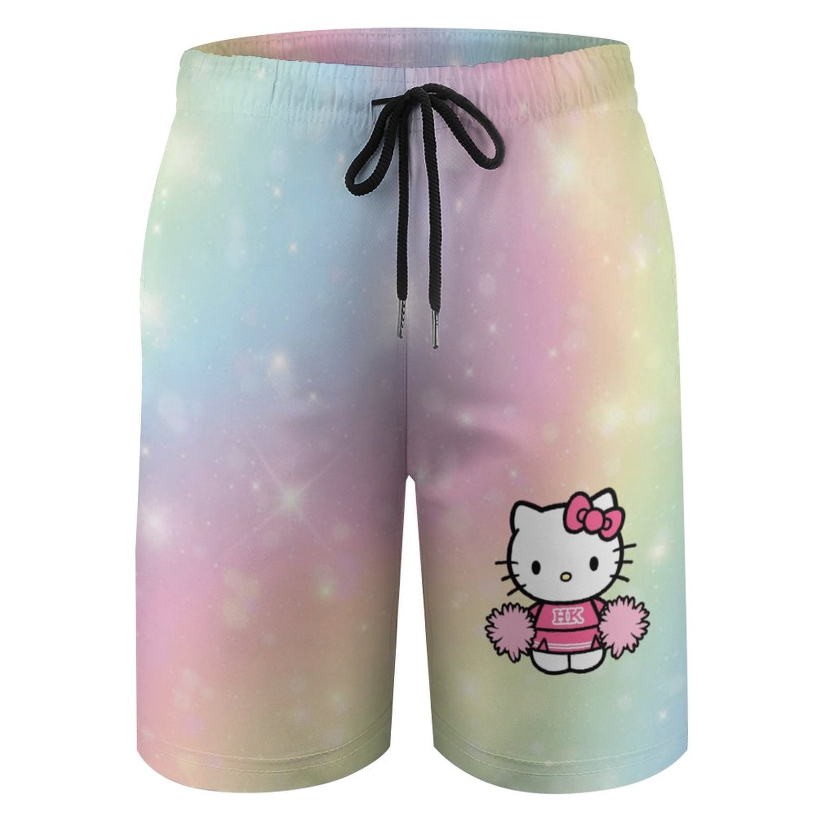 Cute Cartoon Cats Hello Kitty Beach Pants Boys And Girls Teens Swim ...