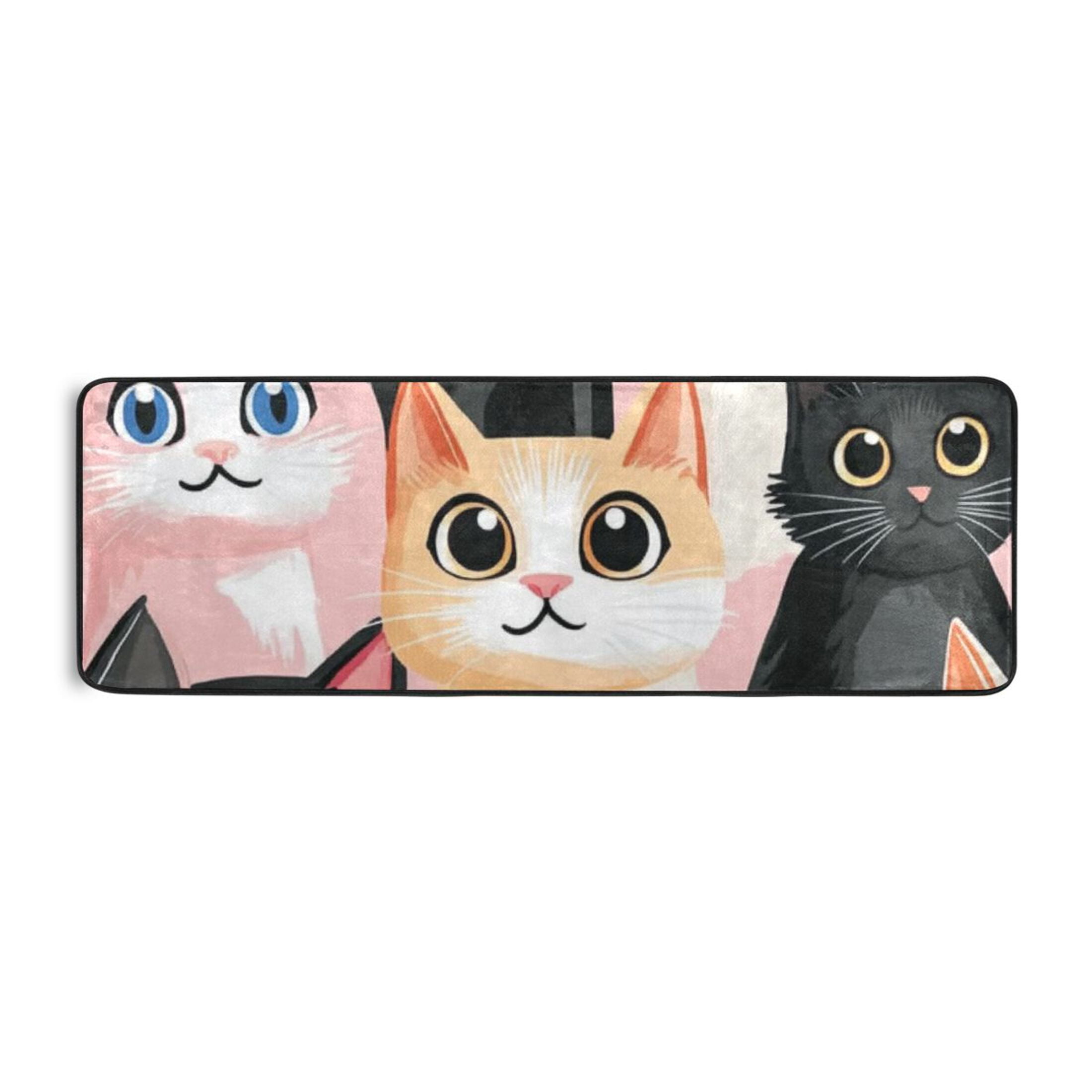 Cute Cartoon Cats Runner Rug for Hallways Kitchen Non Slip 2'x 6 ...