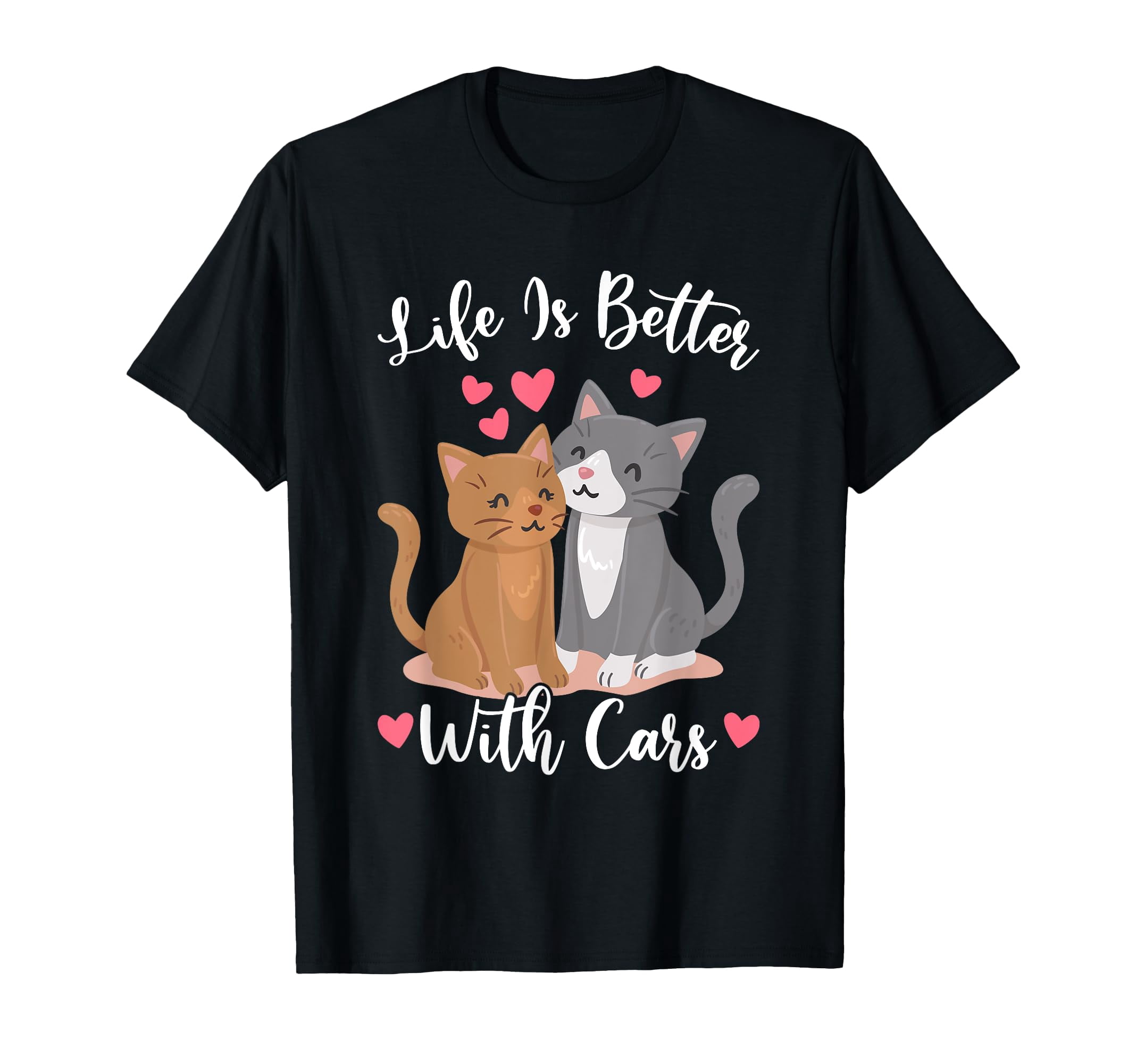 Cute Cartoon Cats T-Shirt for Cat Lovers - Life is Better with Cats ...