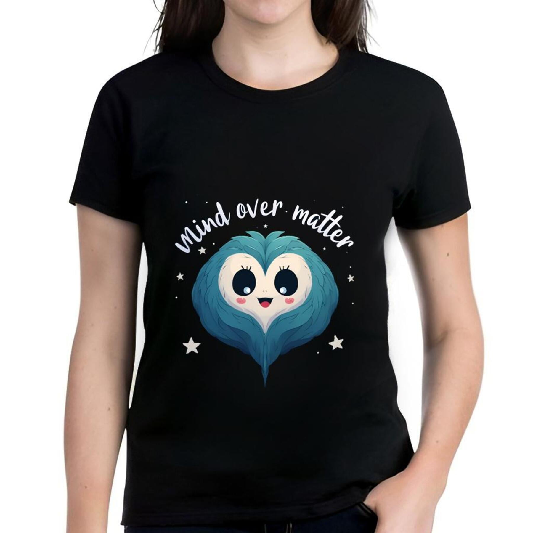 Cute Cartoon Character Cotton Short Sleeve T-Shirt for Women - Fluffy ...