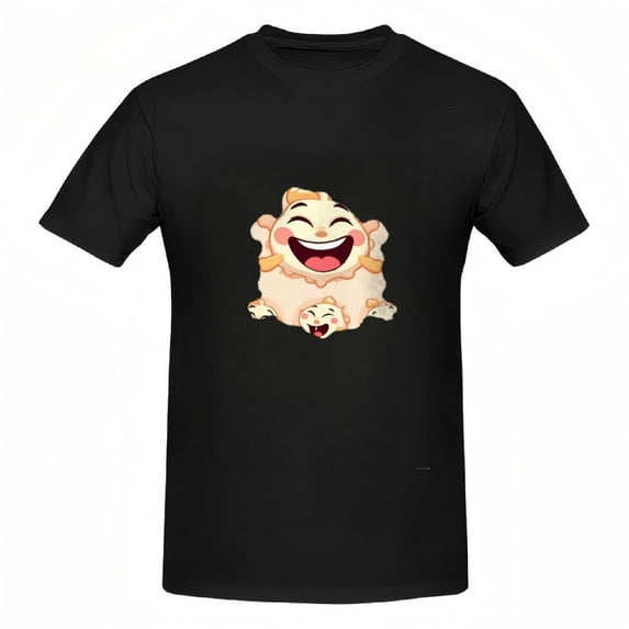Cute Cartoon Character Cotton Short Sleeve T-Shirt for Women - Smiling ...