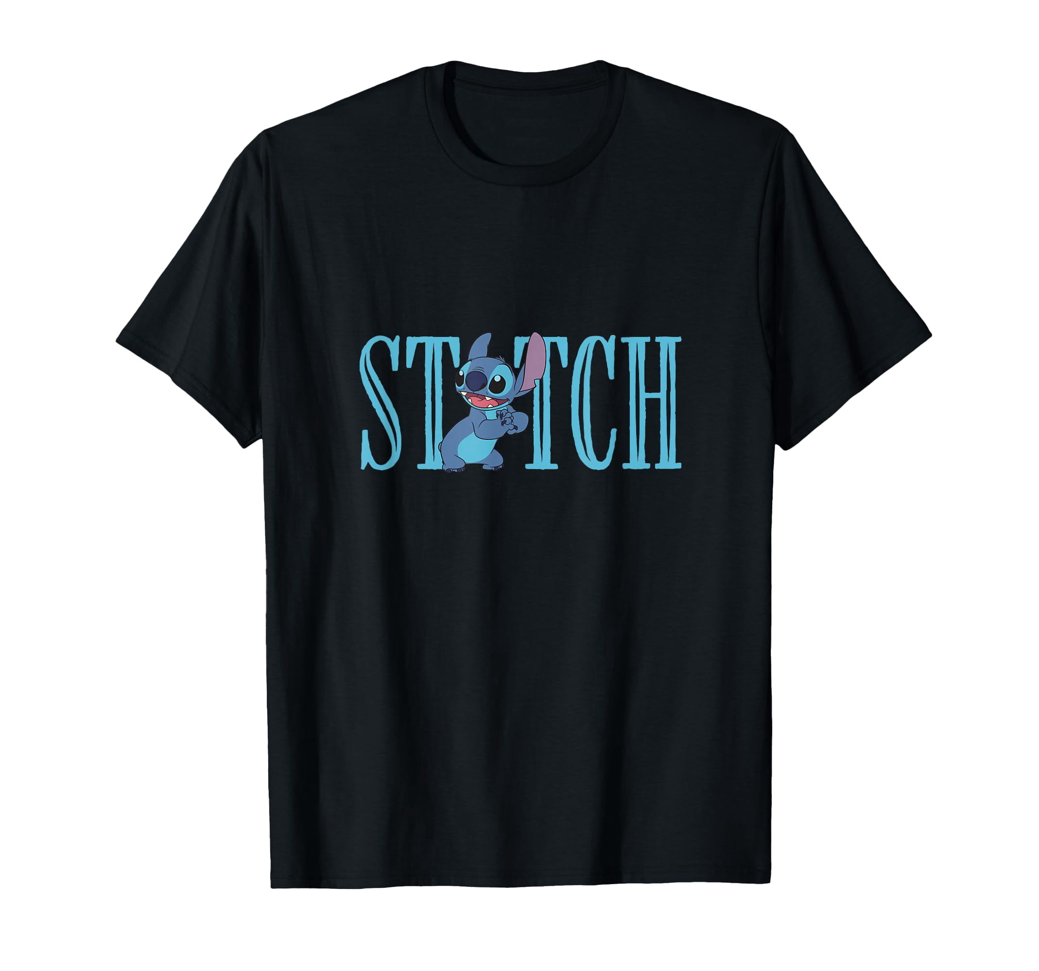 Cute Cartoon Character T-Shirt with Colorful 'STITCH' Lettering for Fun ...