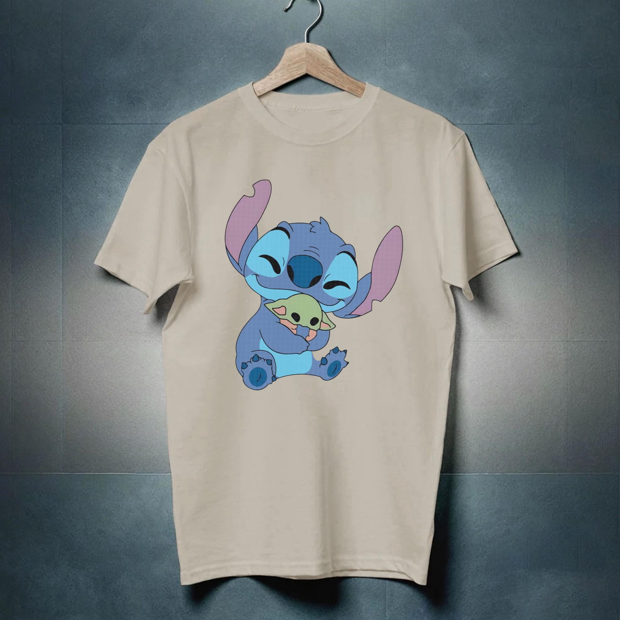 Cute Cartoon Characters Hugging Graphic Shirt, Unisex Fun Style Tee ...