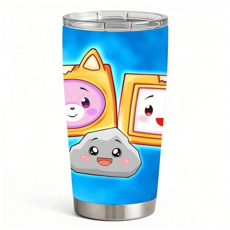Cute Cartoon Characters Tumbler with Lid, Stainless Steel Insulated ...