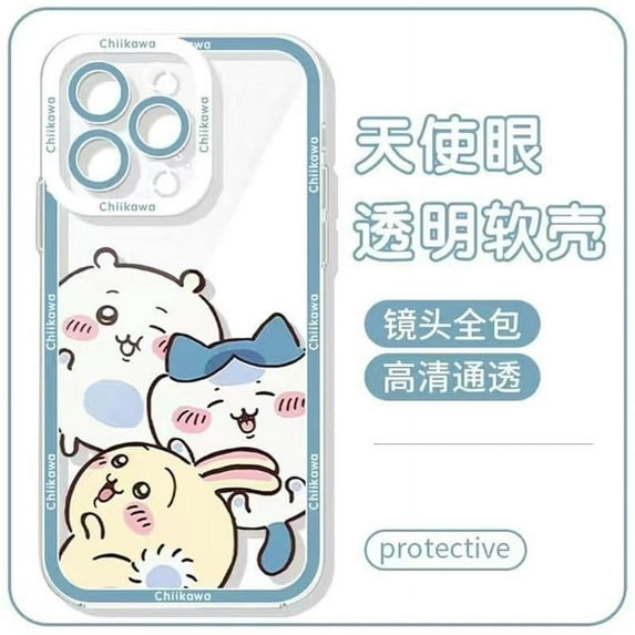 Cute Cartoon Chiikawa Usagi Hachiware Case For IPhone 16 15 11 14 13 12 Pro Silicone Capa Clear ...