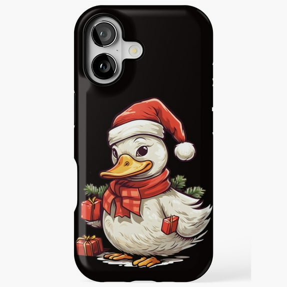 Cute Cartoon Christmas Duck Holiday Themed Phone Case with iPhone 17 to ...