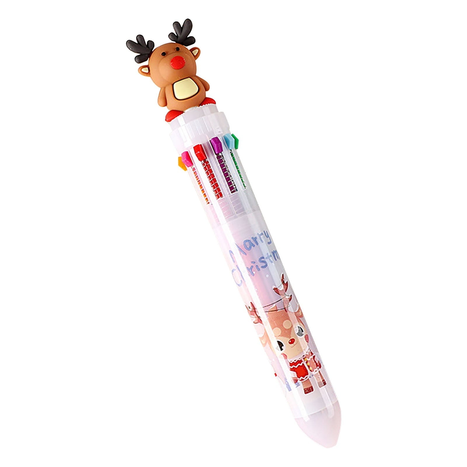 Cute Cartoon Christmas Multicolor Ballpoint Pen Set with 6 or 10 Color ...