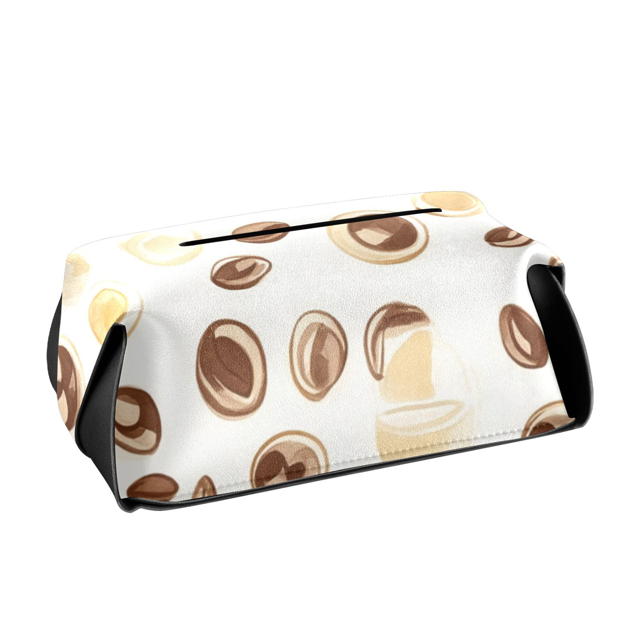 Cute Cartoon Coffee Bean Tissue Box Cover Leather Square Rectangle ...