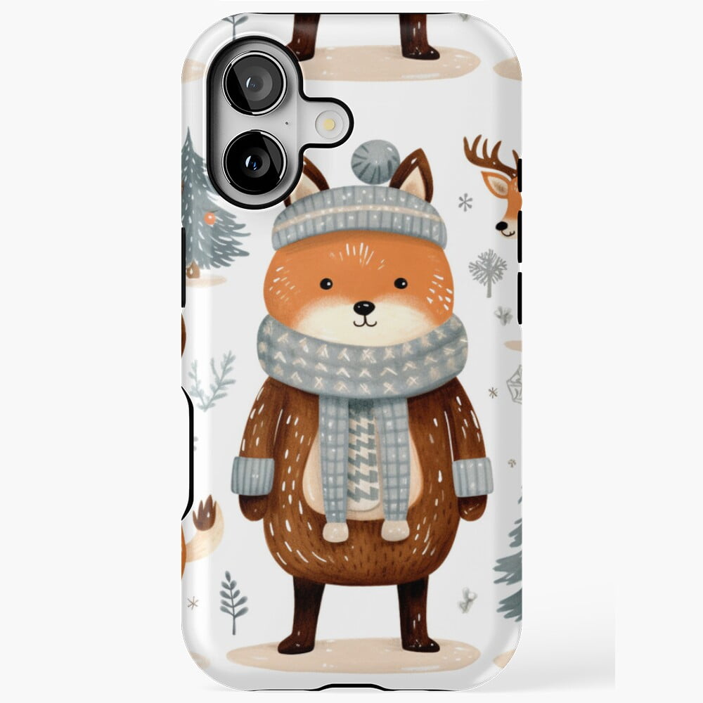 Cute Cartoon Deer Snowman Winter Phone Case 17 16 15 14 13 12 11 Pro ...