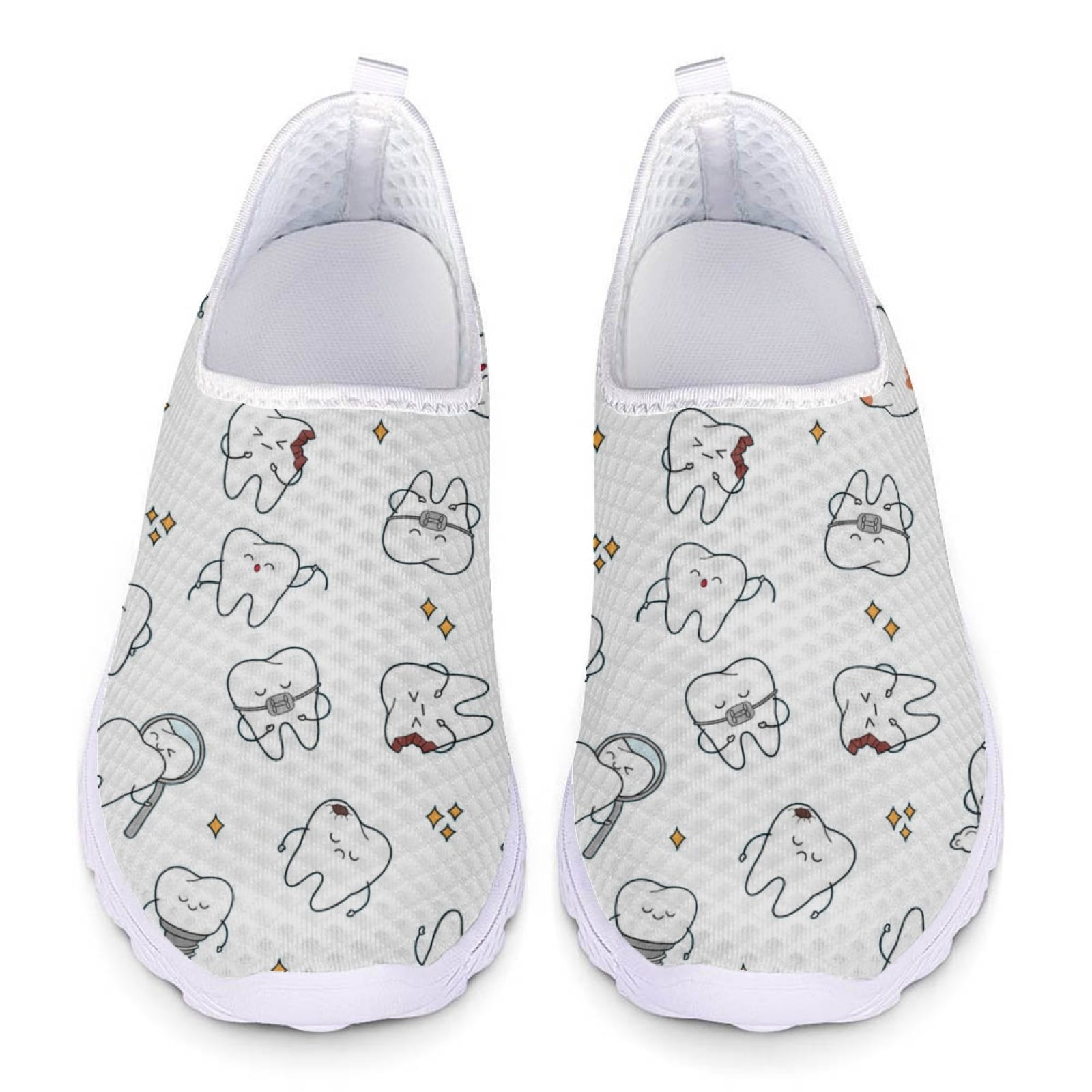 Cute Cartoon Dentist Tooth Nursing Shoes for Women Loafers Woman Slip ...