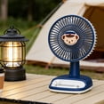 Cute Cartoon Desktop Fan USB Rechargeable, Portable Mini Cooler with ...