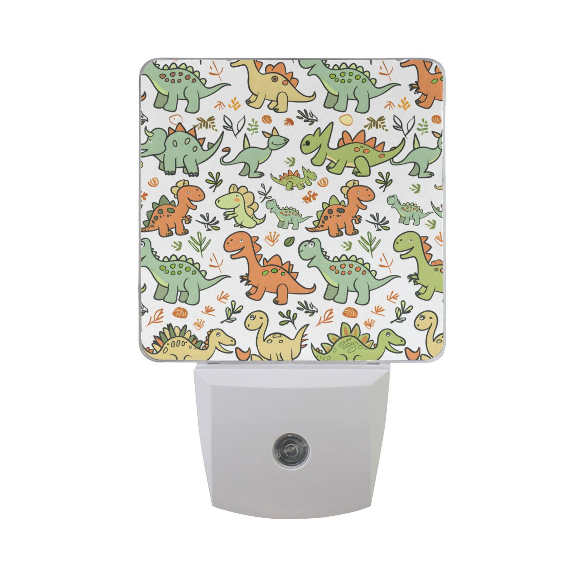 Cute Cartoon Dinosaurs Leaf Night Light 2 Pack LED Nightlight Plug into ...