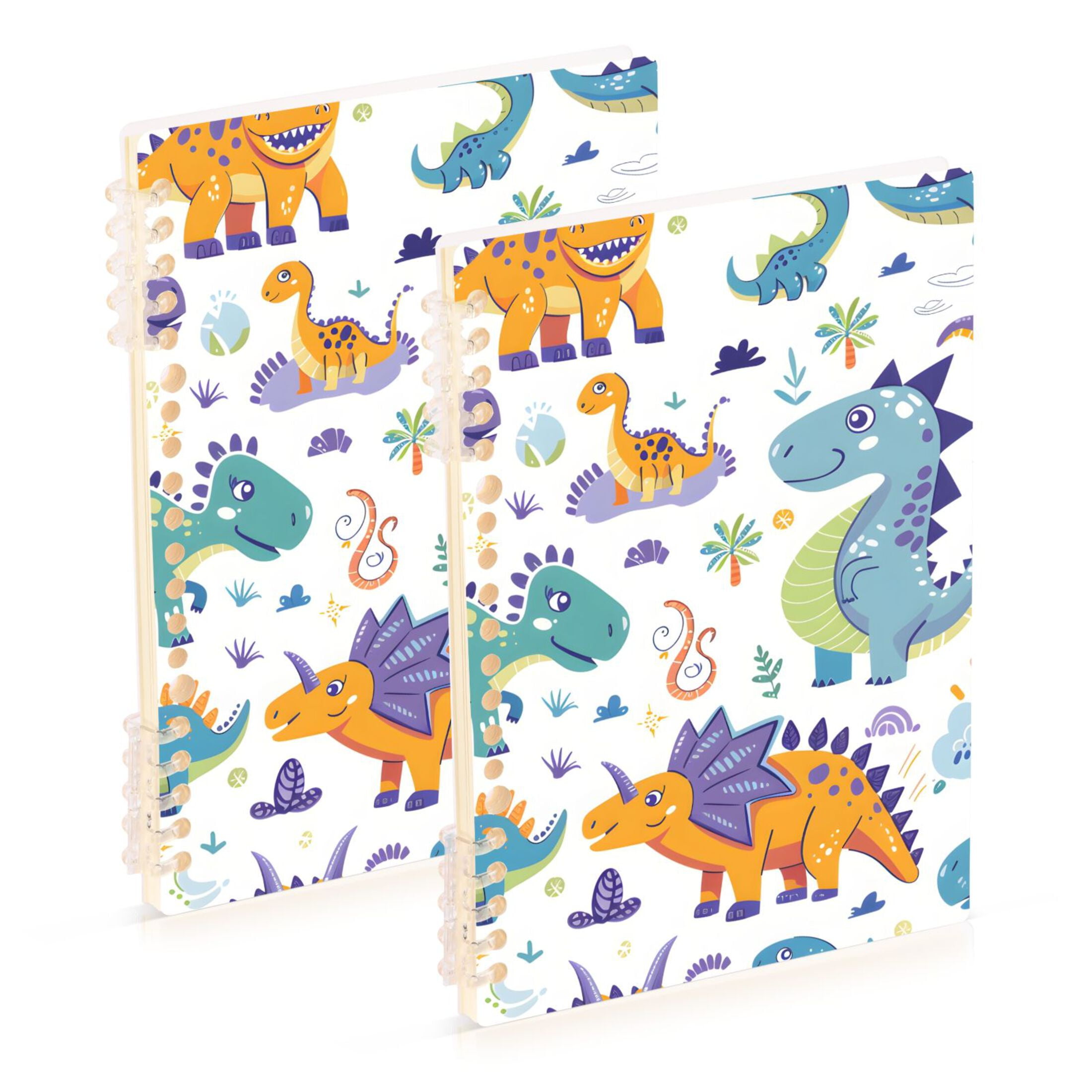 Cute Cartoon Dinosaurs Ring Binder Notebook Journey Note Diary College ...