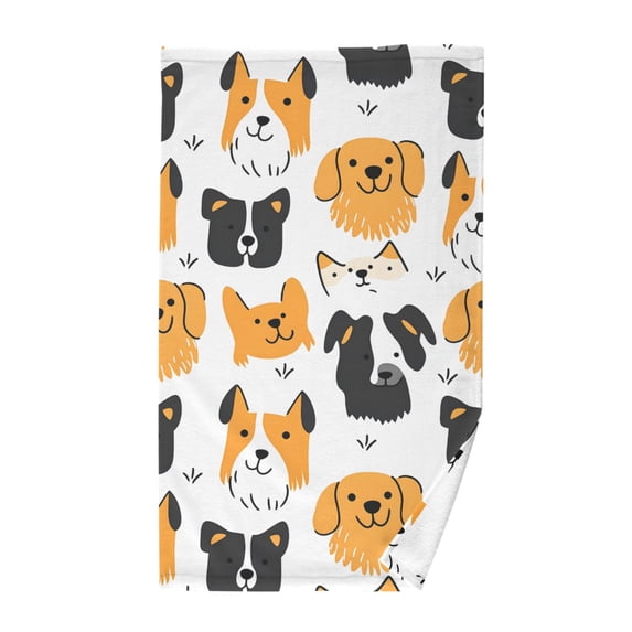 Cute Cartoon Dog Pattern Bath Towel 100% Cotton Soft Thick High ...