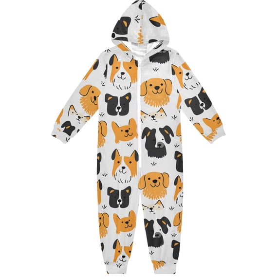 Cute Cartoon Dog Pattern One Piece Pajamas Soft Jumpsuit Cozy Sleep and ...