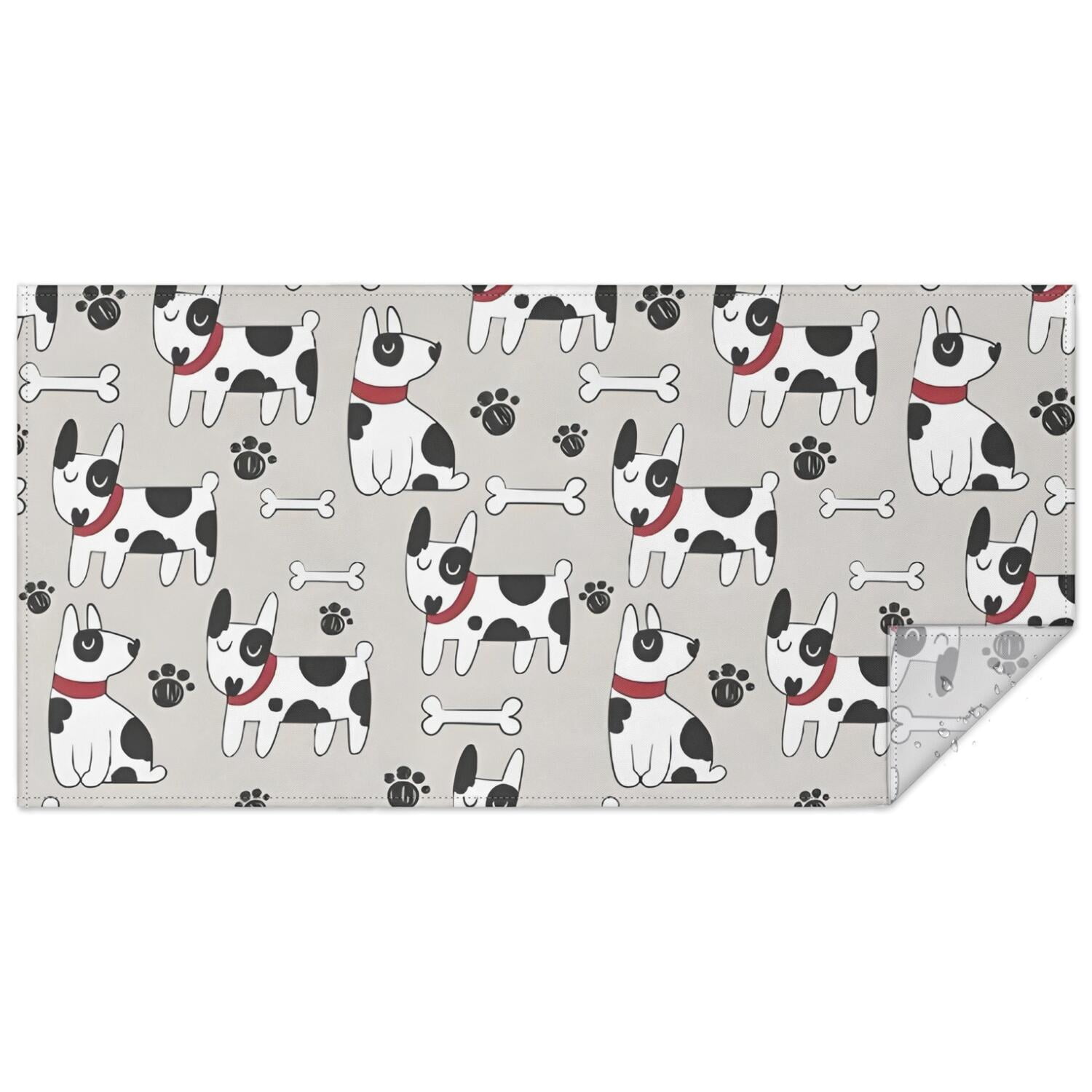 Cute Cartoon Dog Rectangle Tablecloth 60"x120",Waterproof Polyester ...