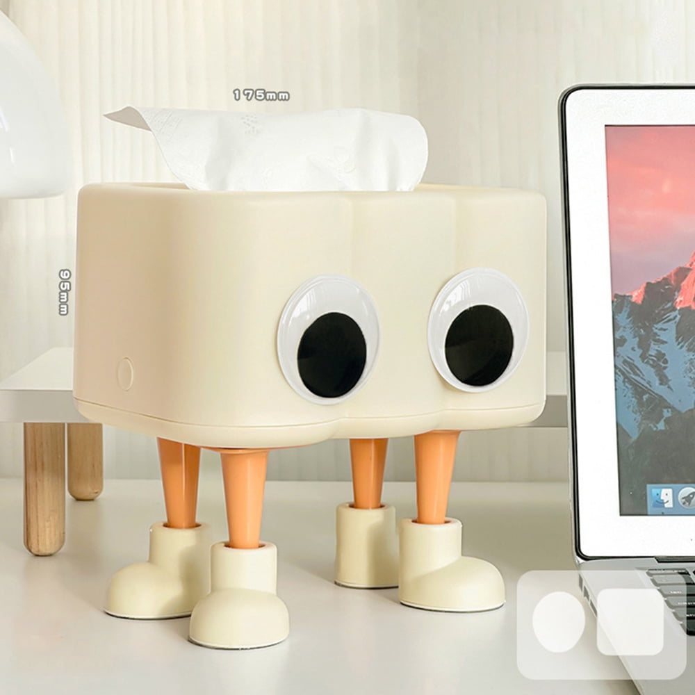 Cute Cartoon Doll Tissue Box Cover with Legs Paper Towel Holder Home ...