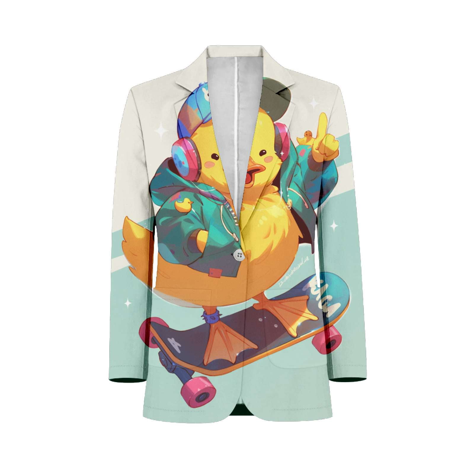 Cute Cartoon Duck Customized Men's Suits full man Shawl Collar ...