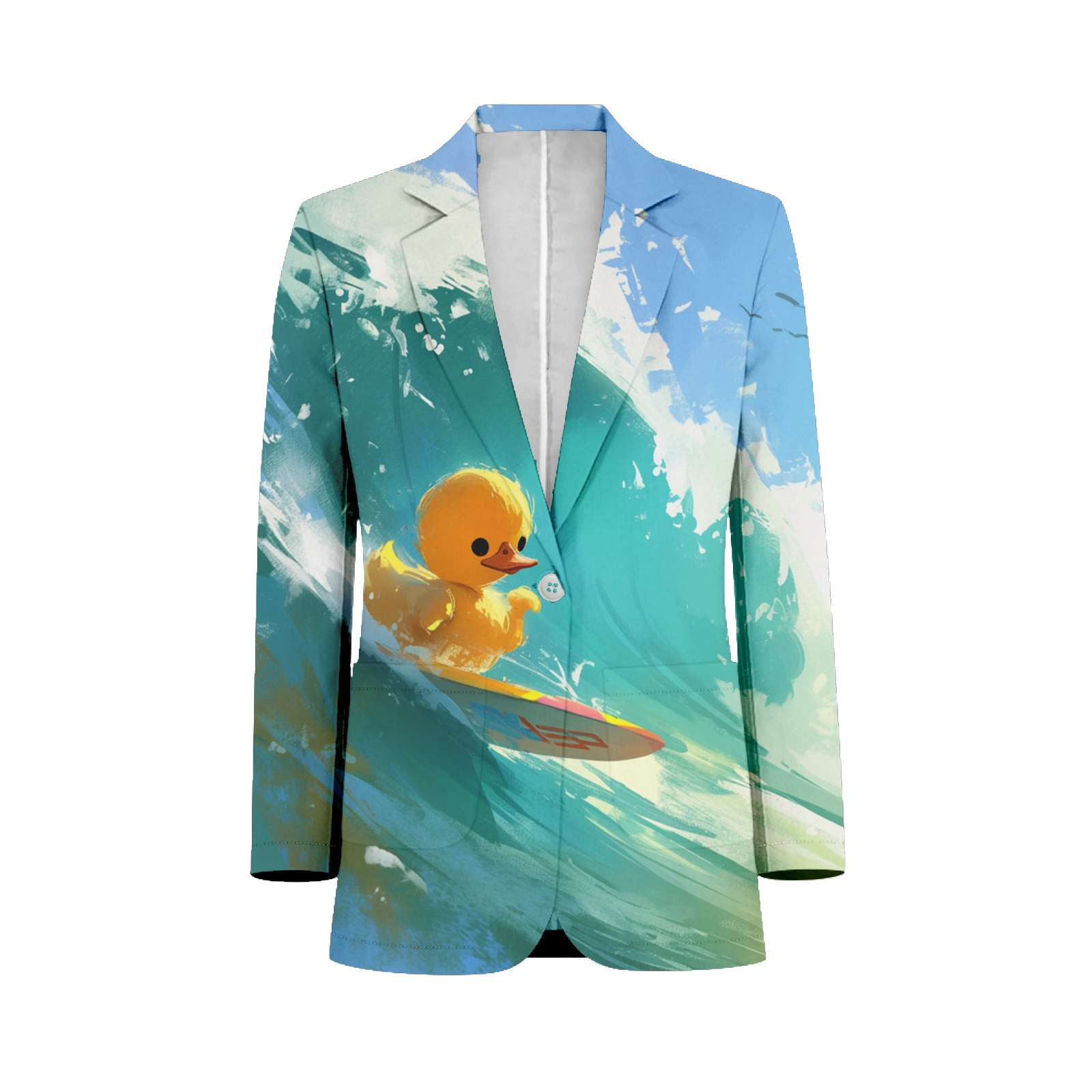 Cute Cartoon Duck Customized Men's Suits full man Shawl Collar ...