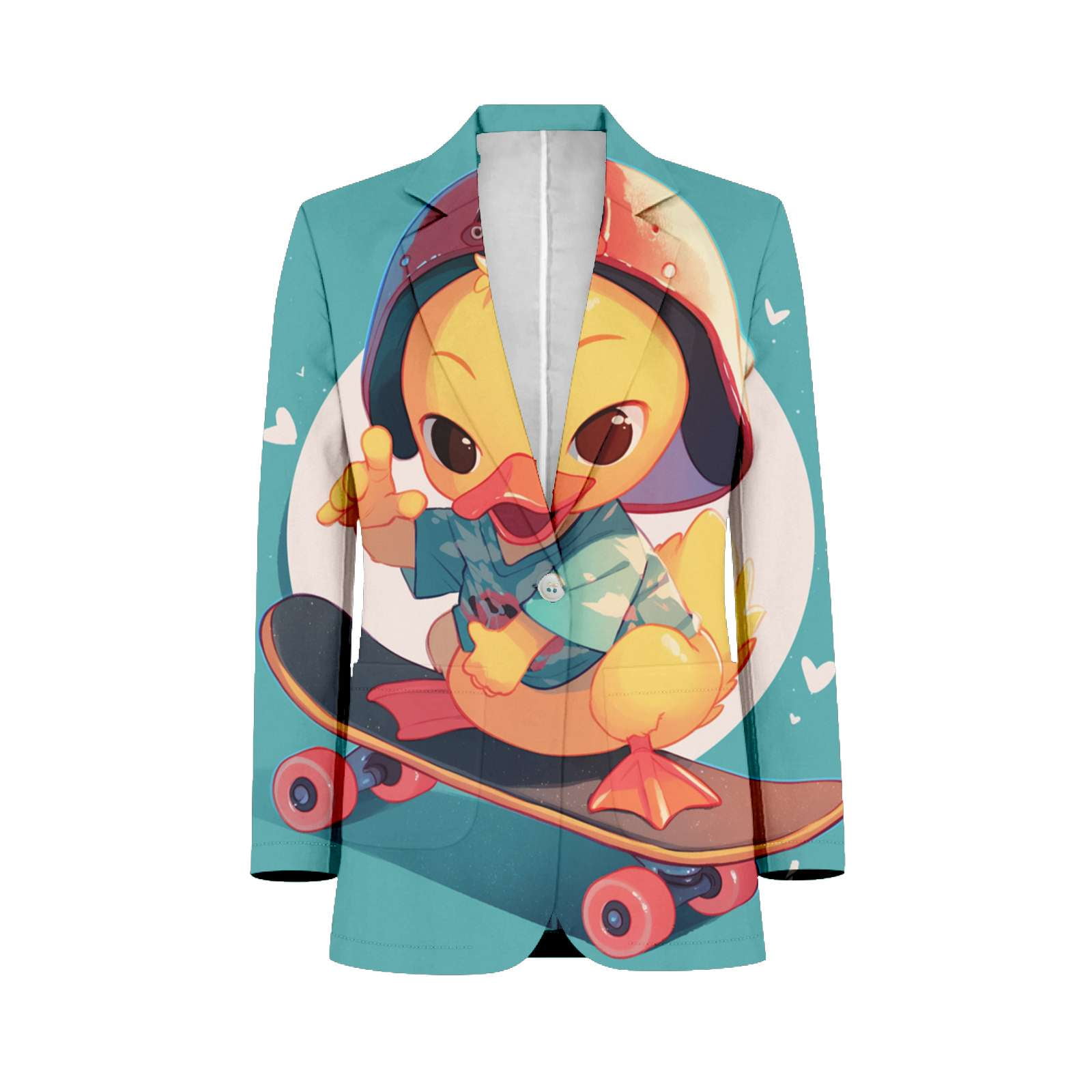 Cute Cartoon Duck Customized Men's Suits full man Shawl Collar ...