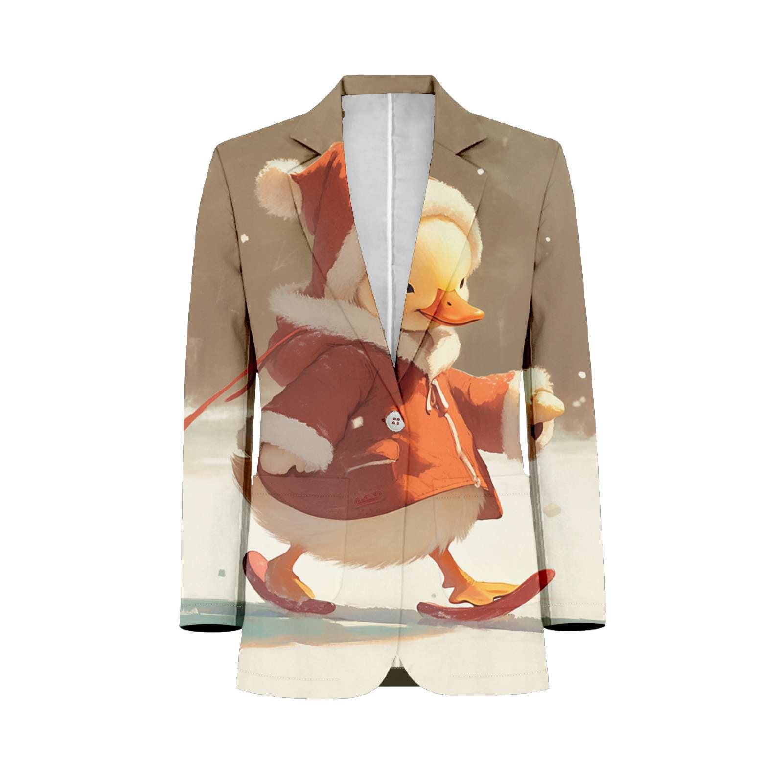 Cute Cartoon Duck Customized Men's Suits full man Shawl Collar ...