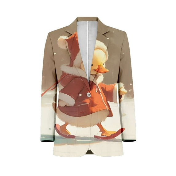 Cute Cartoon Duck Customized Men's Suits full man Shawl Collar ...