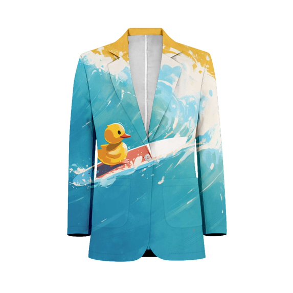 Cute Cartoon Duck Customized Men's Suits full man Shawl Collar ...