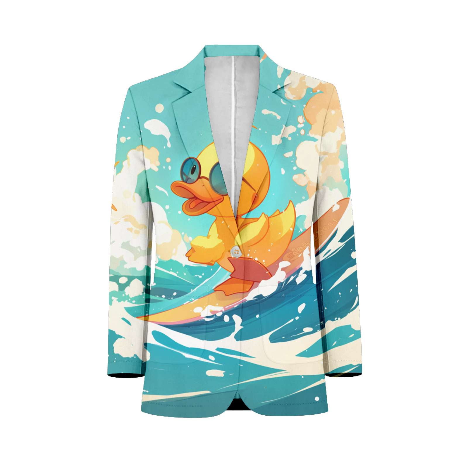 Cute Cartoon Duck Customized Men's Suits full man Shawl Collar ...