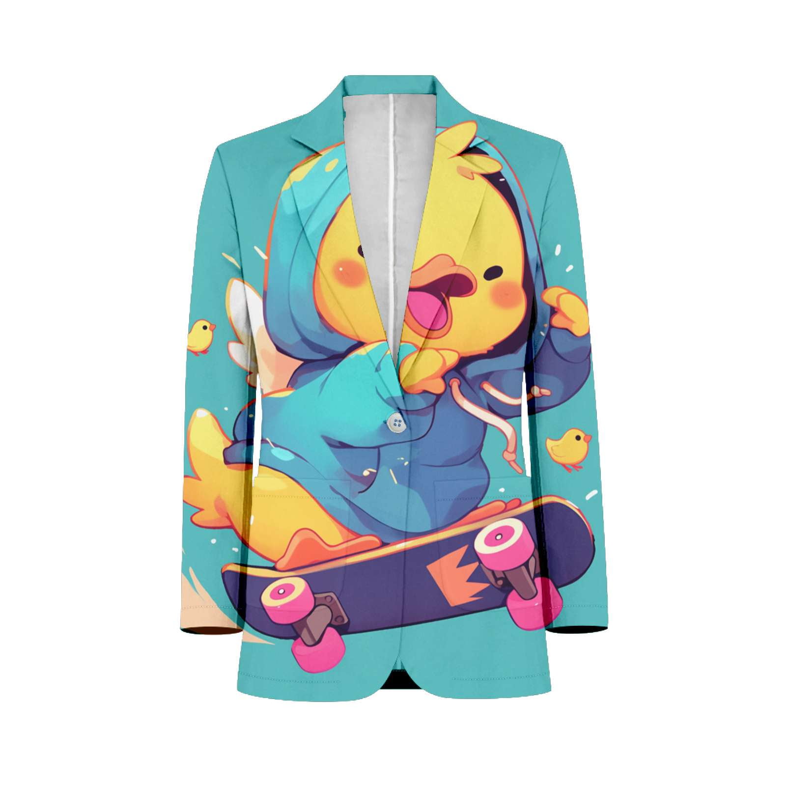 Cute Cartoon Duck Mens Suits Shawl Collar Slim Fit Suit Mens Groom ...