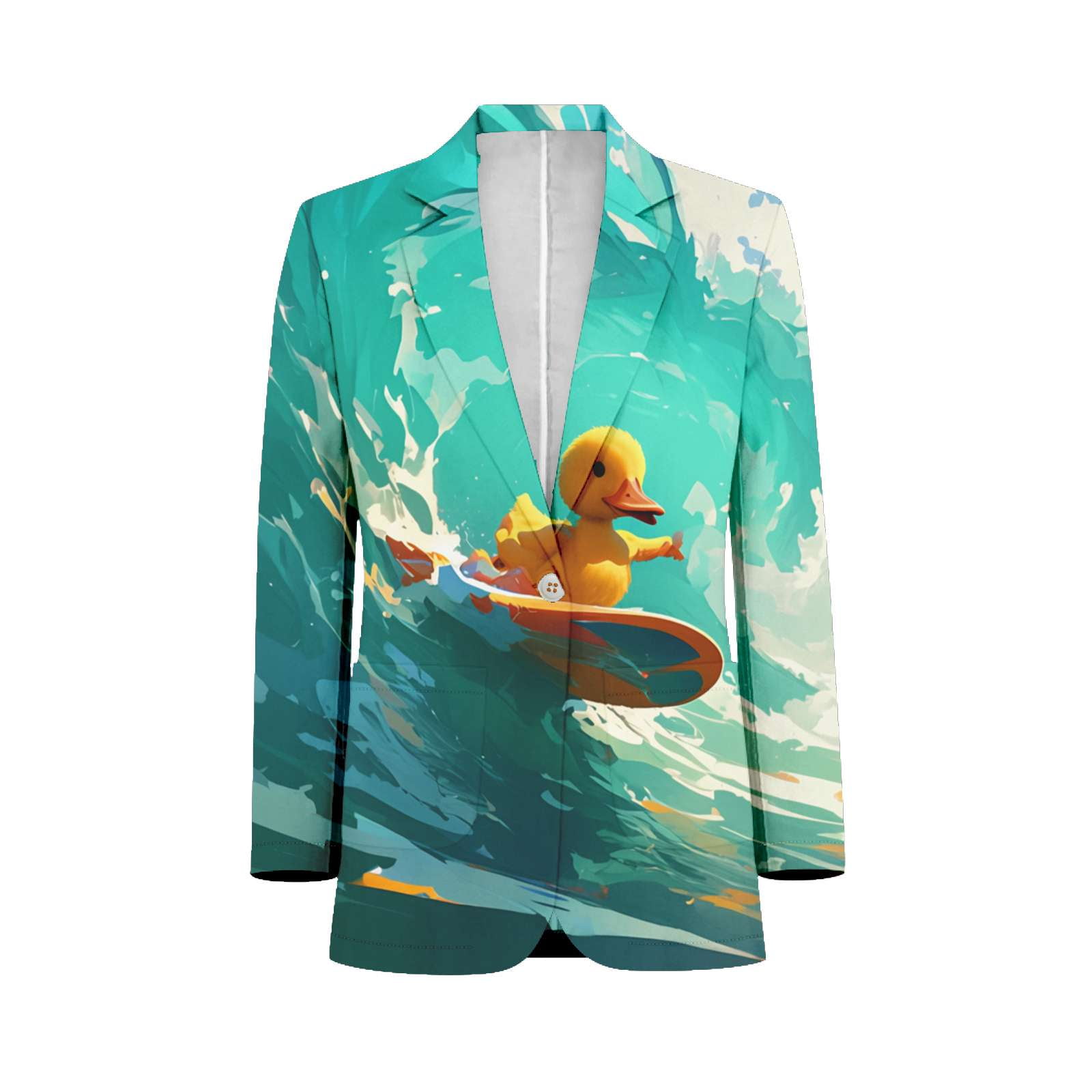 Cute Cartoon Duck Mens Suits Shawl Collar Slim Fit Suit Mens Groom ...