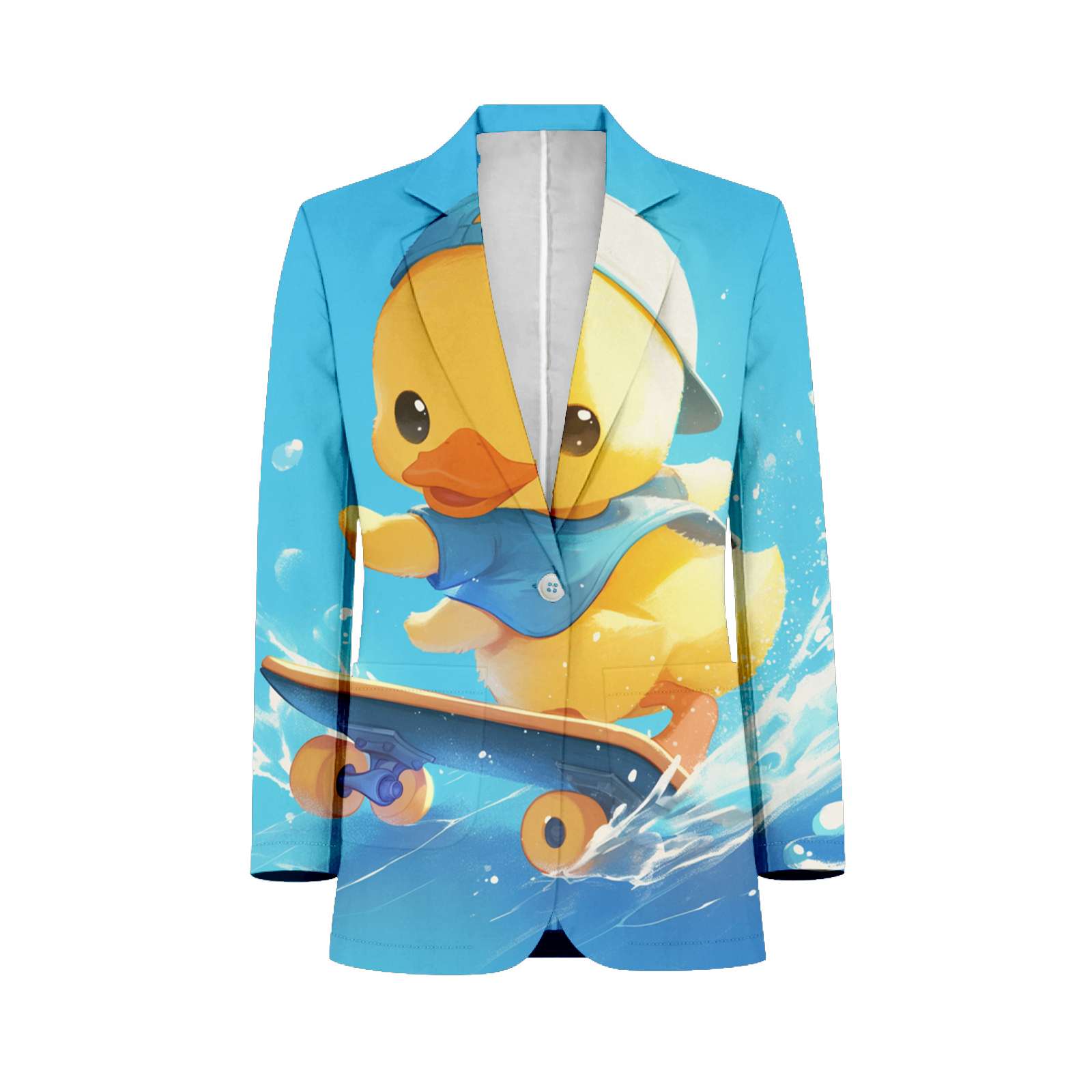 Cute Cartoon Duck Mens Suits Shawl Collar Slim Fit Suit Mens Groom ...