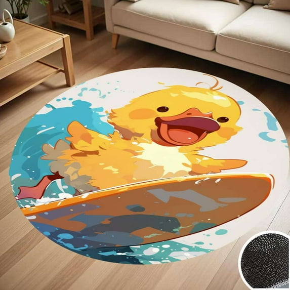 Cute Cartoon Duck Round Carpet Living Room Bedroom Home Decoration ...