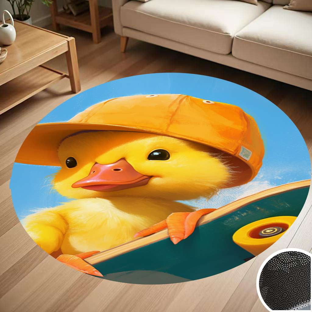 Cute Cartoon Duck Round Carpet Living Room Bedroom Home Decoration ...