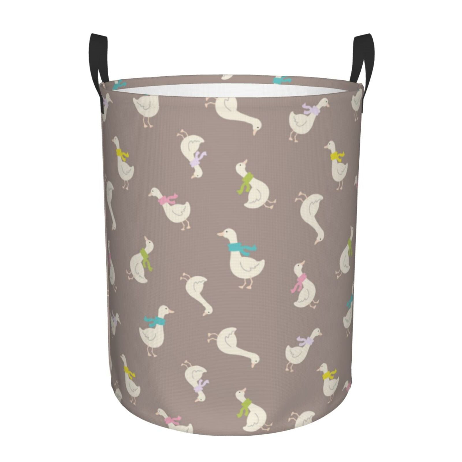 Cute Cartoon Duck Round Laundry Basket, Laundry Hamper with Handle ...