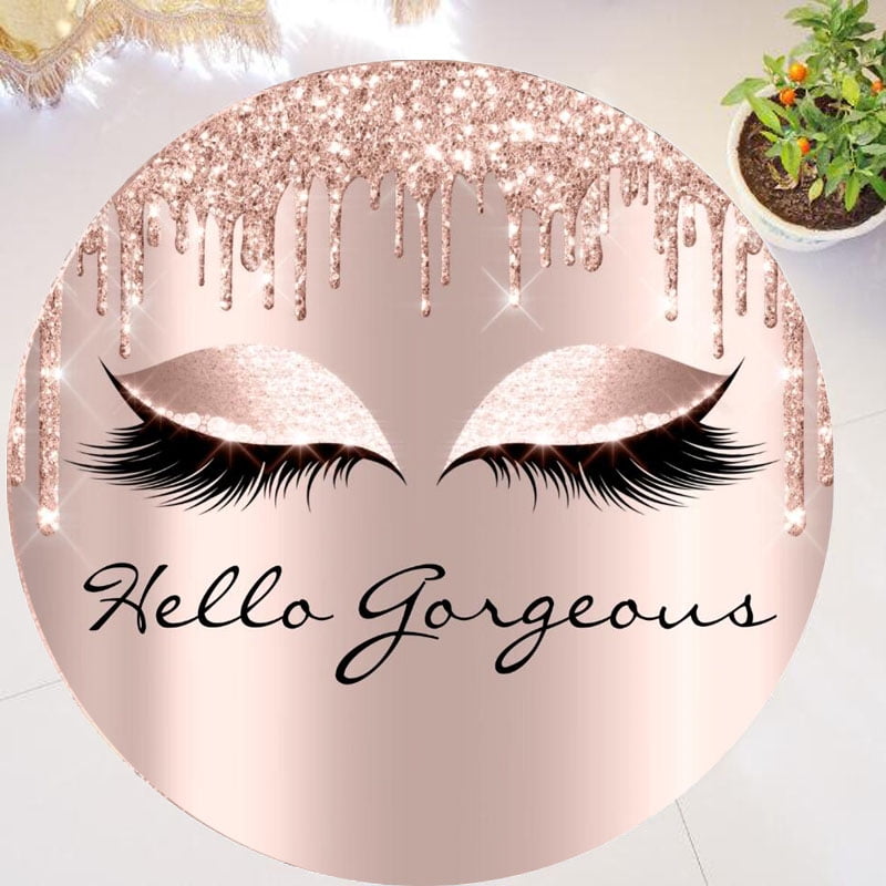 Cute Cartoon Eyelash Lashes Round Rug Carpet for Kids Room Modern Baby ...