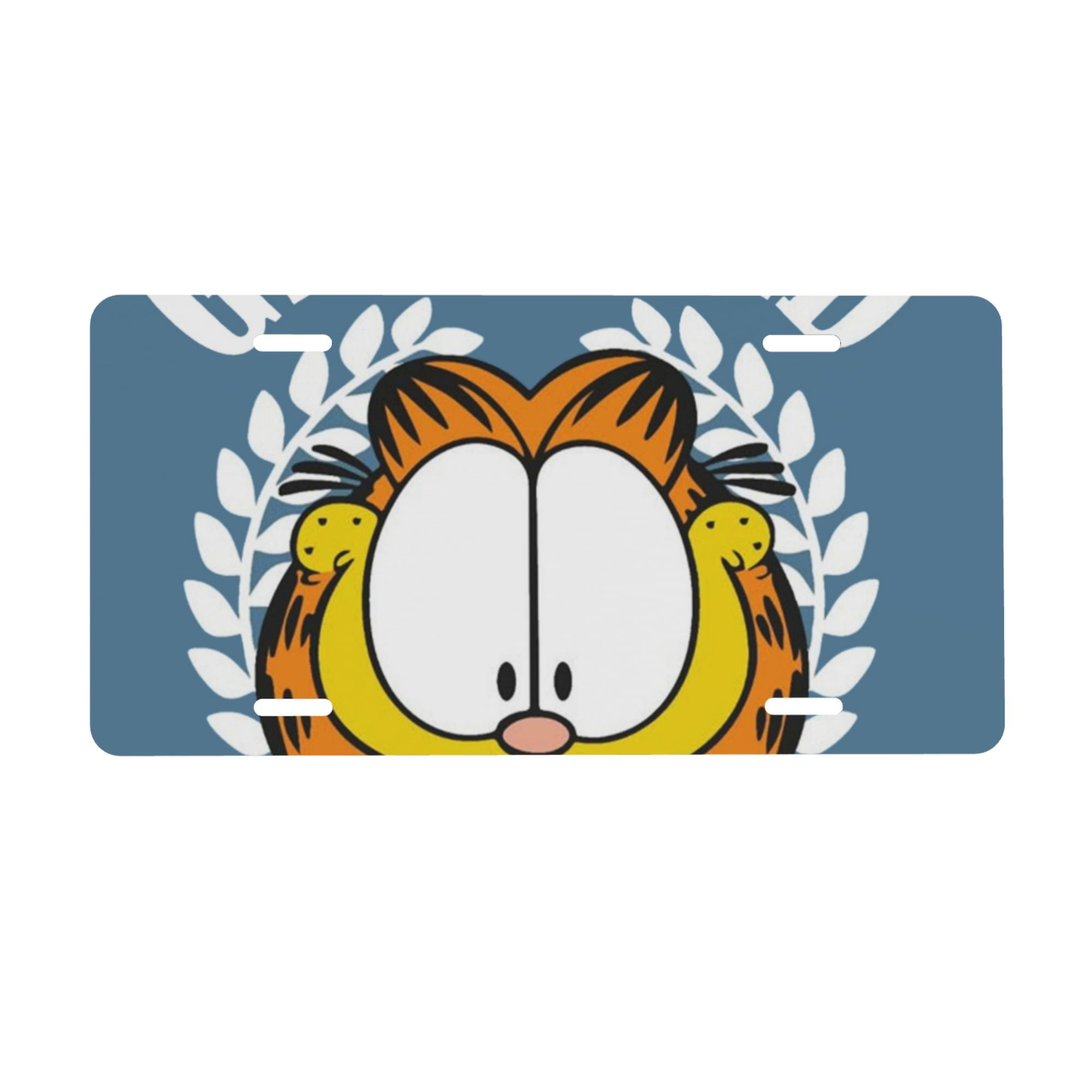 Cute Cartoon Garfield Printed License Plate Auto Car Tag Vanity Plates ...
