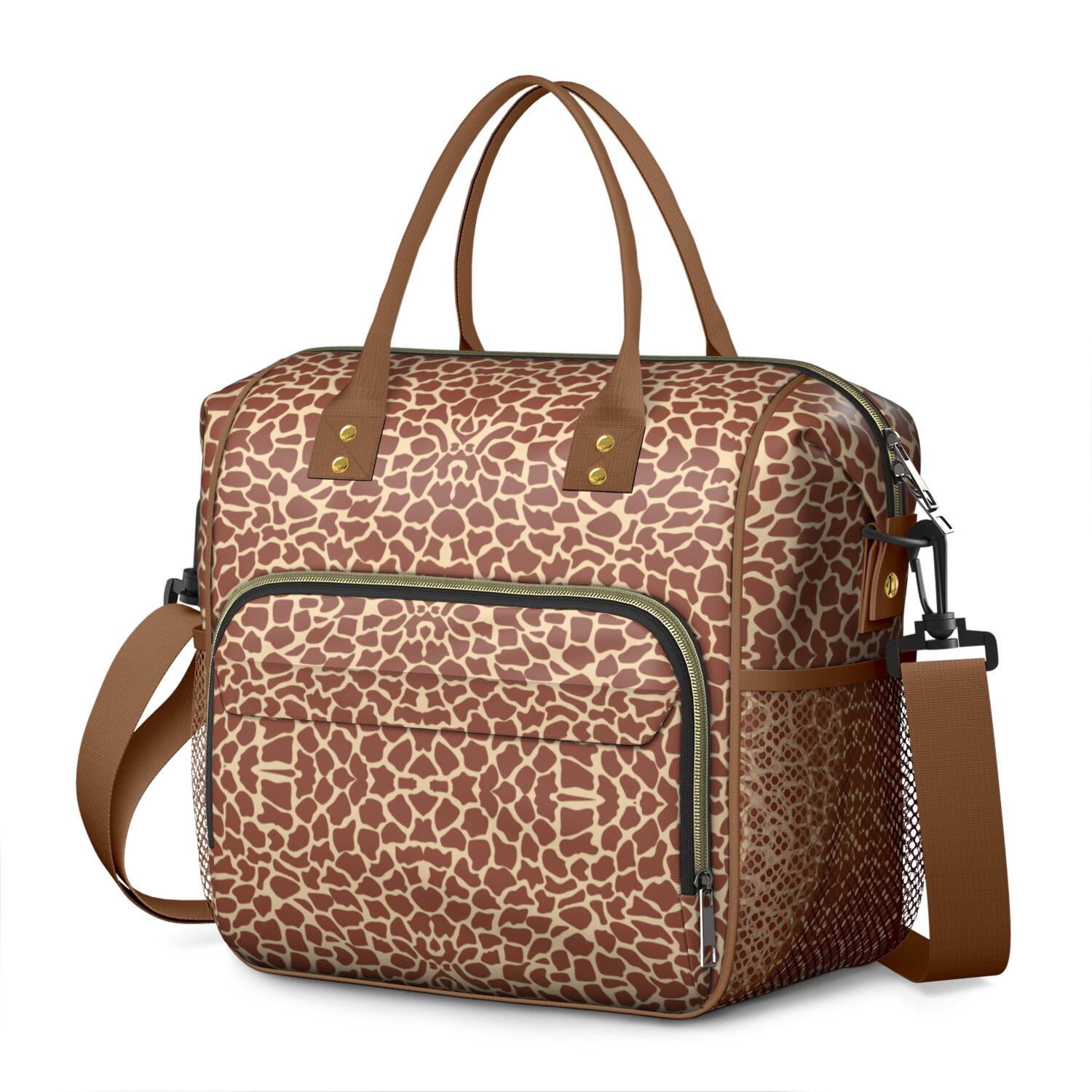 Cute Cartoon Giraffe Skin Pattern Insulated Lunch Tote, Large Leakproof ...