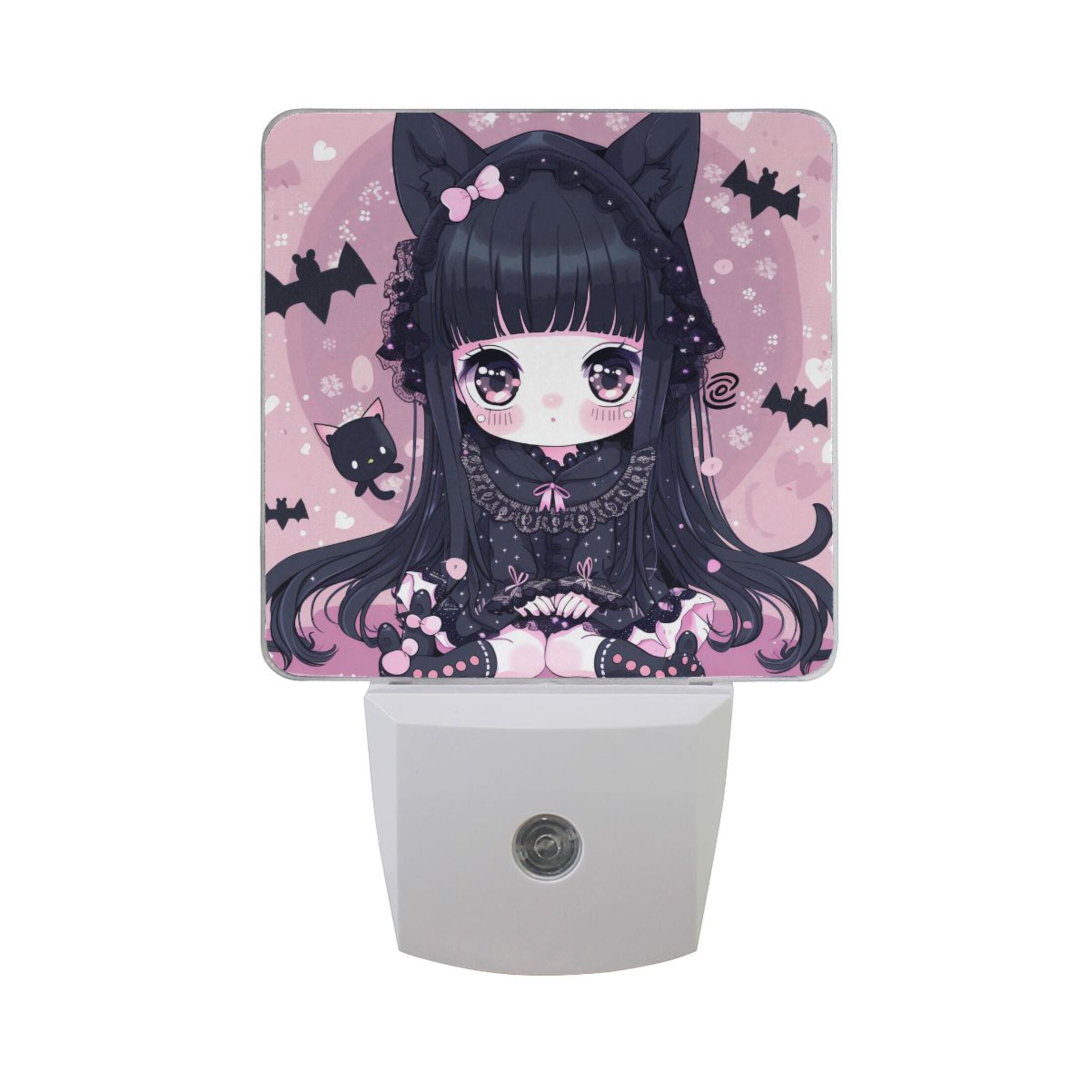 Cute Cartoon Girl Night Light 2 Pack LED Nightlight Plug into Wall Dusk ...