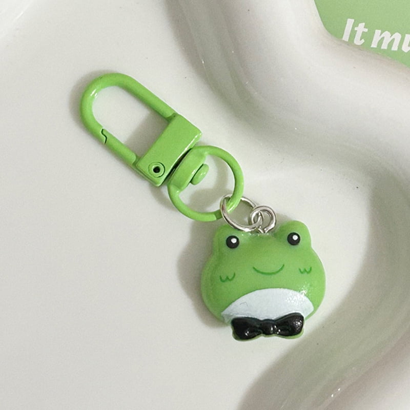 Cute Cartoon Green Frog Keychain Lovely Animal Keyring Handbag Pendant ...