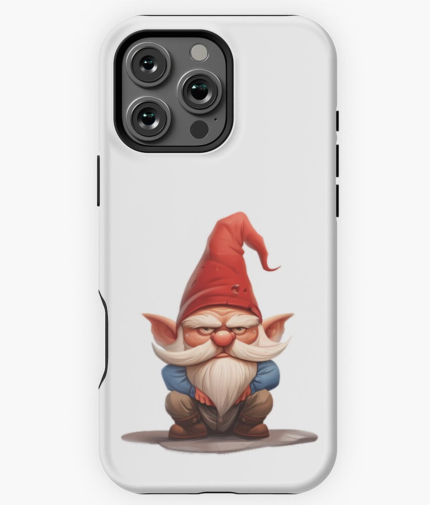 Cute Cartoon Grumpy Gnome Art N3072 Phone Case for iPhone 17 16 15 14 ...