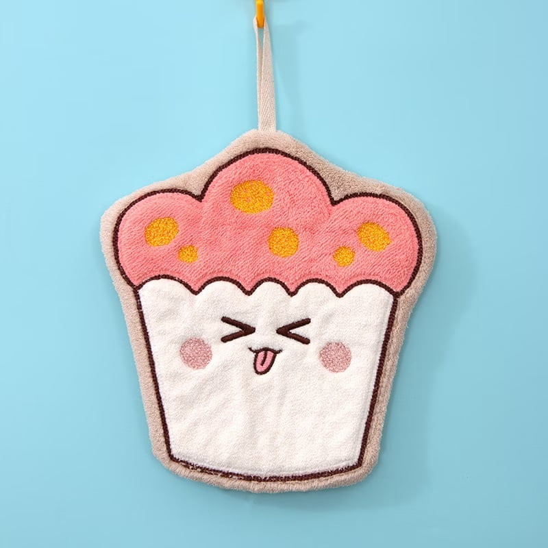 Cute Cartoon Heart-Shaped Hanging Hand Towels - Quick-Dry Kitchen ...