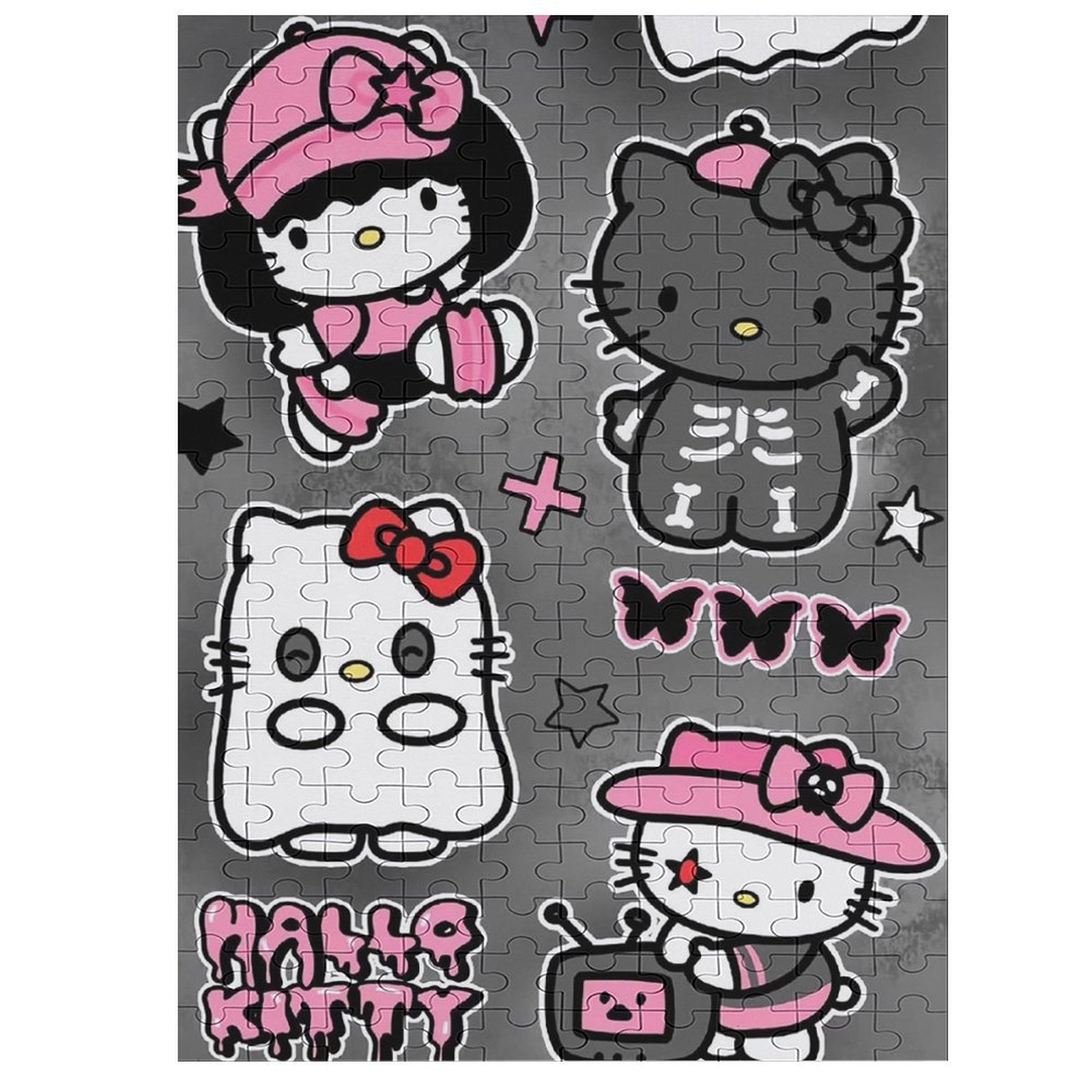Cute Cartoon Hello Kitty 200 PCS Jigsaw Puzzles Animal Art Decor Unique ...