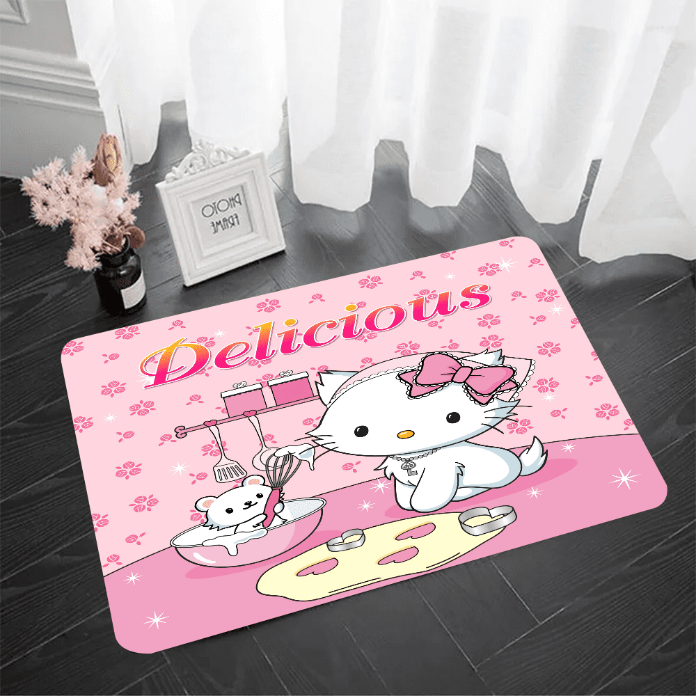 Cute Cartoon Hello Kitty Floor Mat Doormats Anti-Slip Home Decor ...