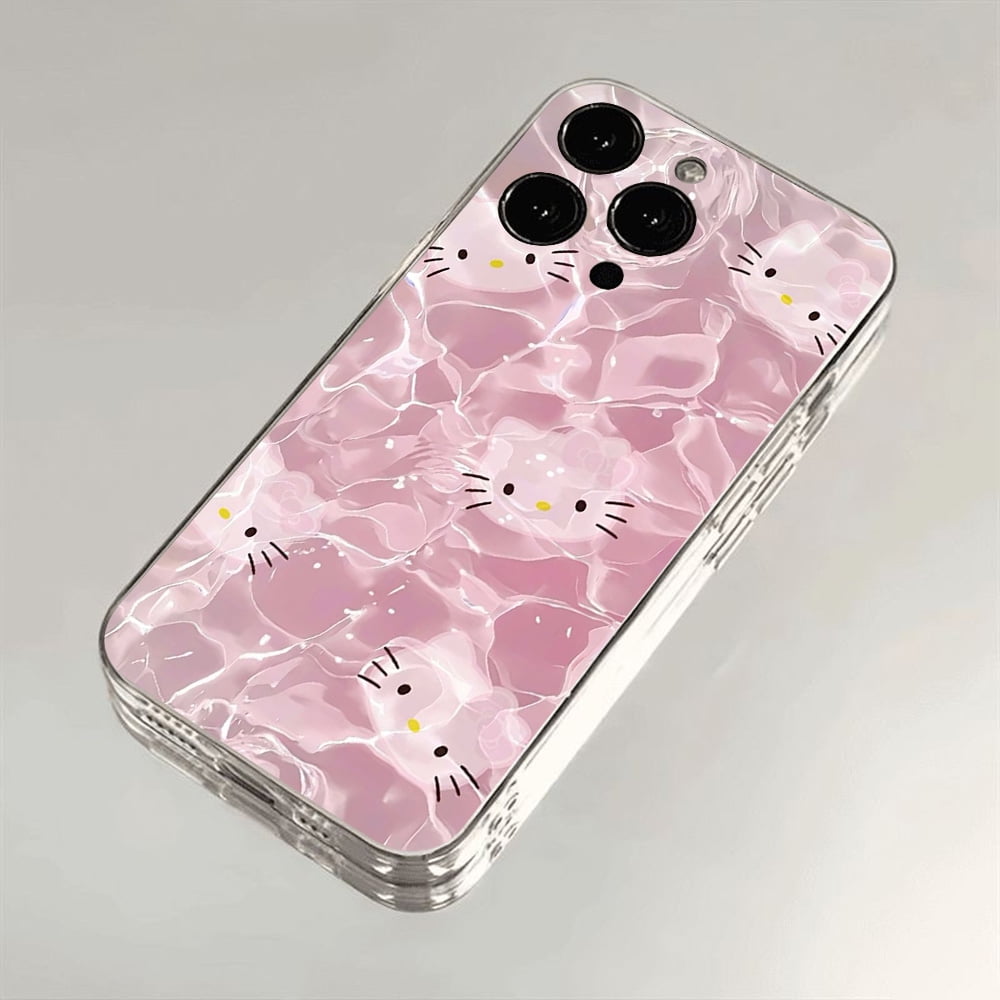 Cute Cartoon Hello Kitty Phone Case For iPhone 16 15 14 13 12 11 Mini Pro Max X XR XSMax 8 Plus ...
