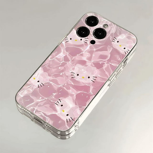 Cute Cartoon Hello Kitty Phone Case For iPhone 16 15 14 13 12 11 Mini Pro Max X XR XSMax 8 Plus ...